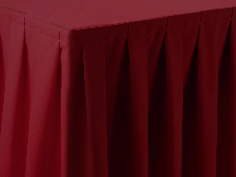 Burgundy Dimension Box Pleat Skirt - Table Skirting - Skirting