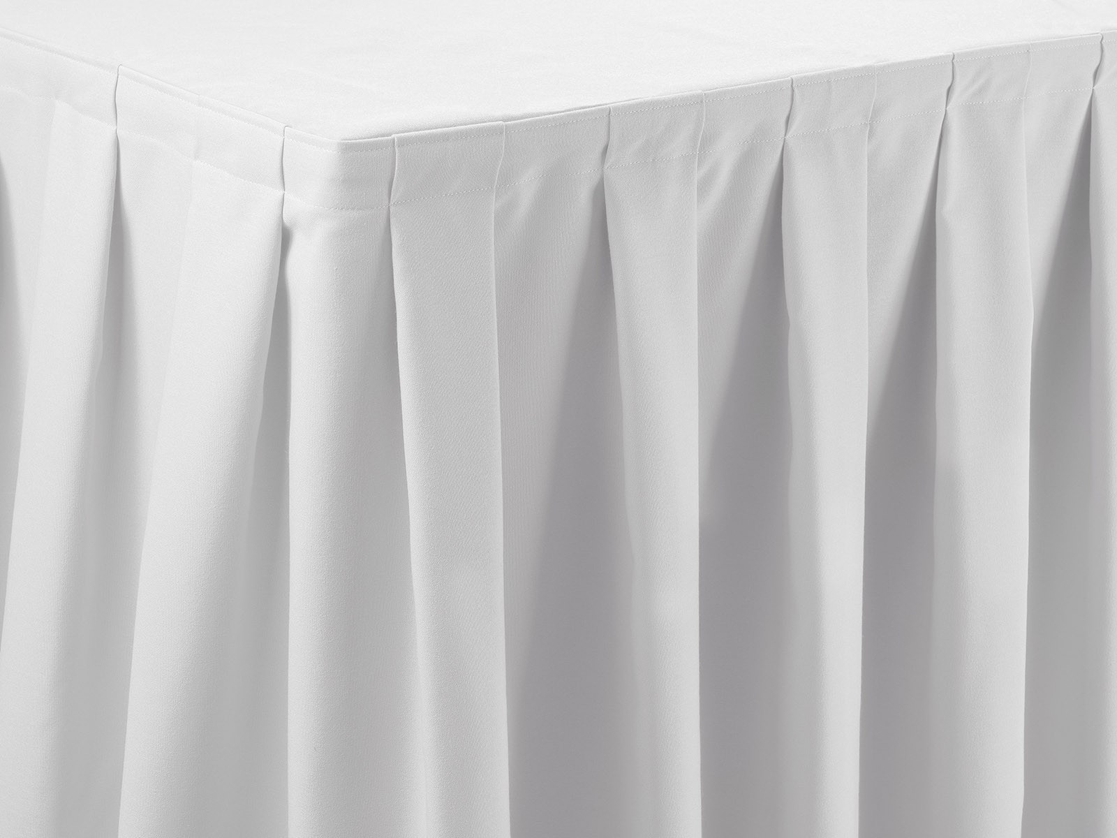 White Dimension Box Pleat Skirt - Table Skirting - Skirting