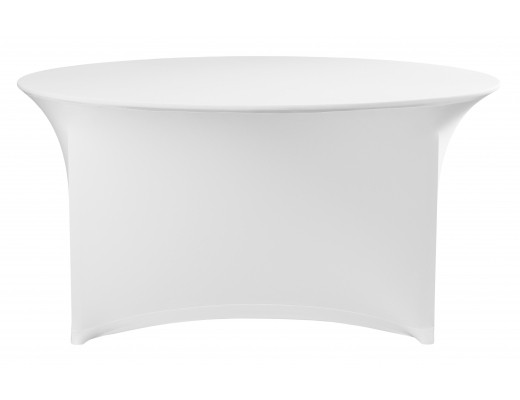 White Spandex Round Stretch Tablecloth